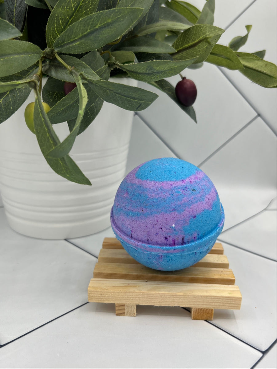 Black Raspberry & Vanilla Round Bath Bomb – Divine Delights Bath, Body ...